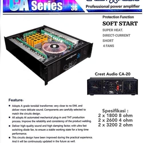 Jual power amplifier crest audio ca20/ca 20 body panjang - Jakarta ...