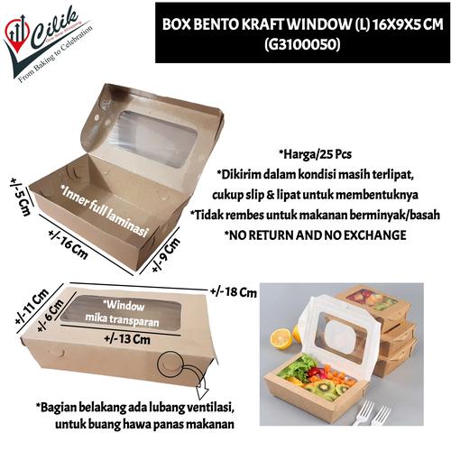 Jual paper kertas box dus kraft corrugated coklat window jendela mika ...