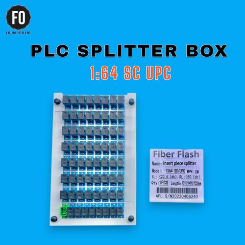 Jual PLC SPLITTER 1:64 BOX SC UPC pasif 1x64 sc upc kotak fiber optic ...