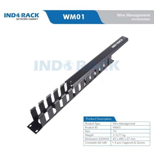 Jual INDORACK WM01 WIRE MANAGEMENT PANEL 1U - Jakarta Utara - Creative ...