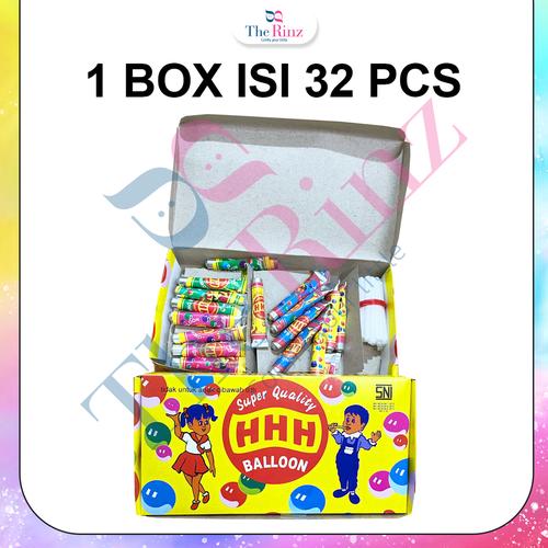 Jual Balon Tiup Jadul - Balon Lem - Mainan Balon Jadul Merek HHH (1 box ...
