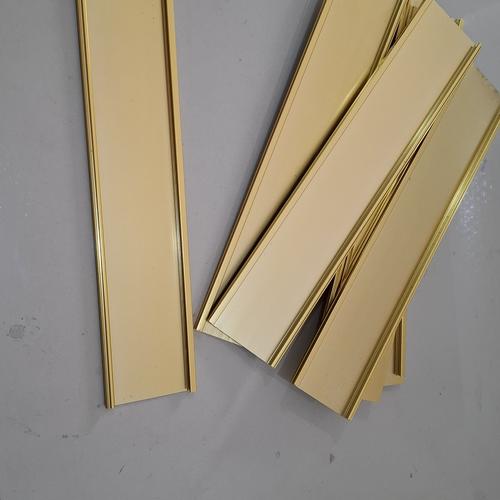 Jual Frame Papan Nama 6x20 cm Alumunium Sign Door Sliding - Gold ...