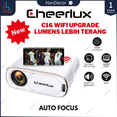 Jual PROYEKTOR C16 WIFI CHEERLUX 5000 LUMENS| C16 WIFI SCREEN PROJECTOR ...