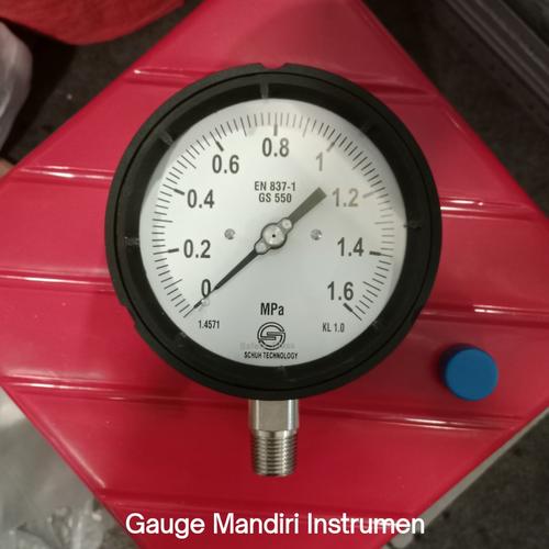 Jual Pressure Gauge SCHUH 4,5 inch 1.6 MPA Bottom Black Casing 1/2 NPT - Jakarta Barat - Gauge ...