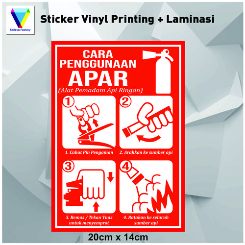 Jual R10 Stiker Apar Cara penggunaan APAR - Kota Bandung - Sintesa ...