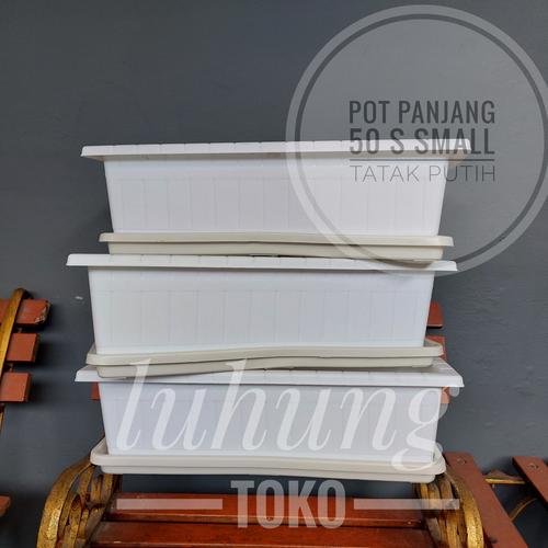 Promo Pot tanaman panjang 50 S Small minimalis motif gentong kayu ...