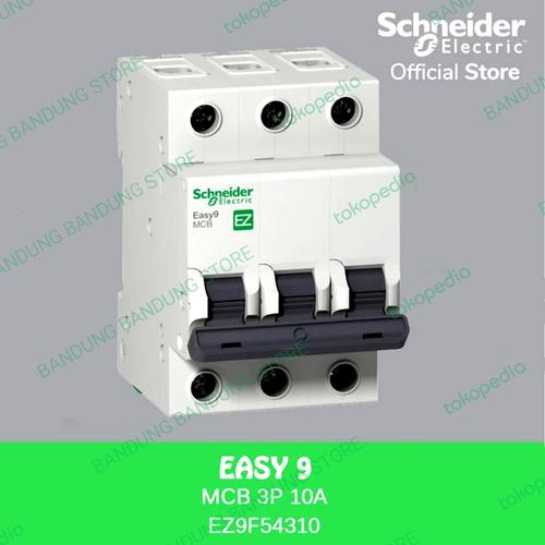 Jual SCHNEIDER 10A 3P MCB EASY 9 EASY9 MCB 3P 10A EASY 9 MCB 10A ...