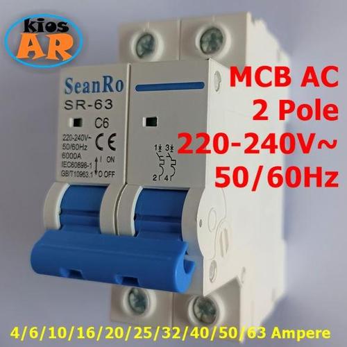 Jual Circuit Breaker MCB AC 2P 2Pole 50/60Hz 220-240V - 4A - Jakarta ...