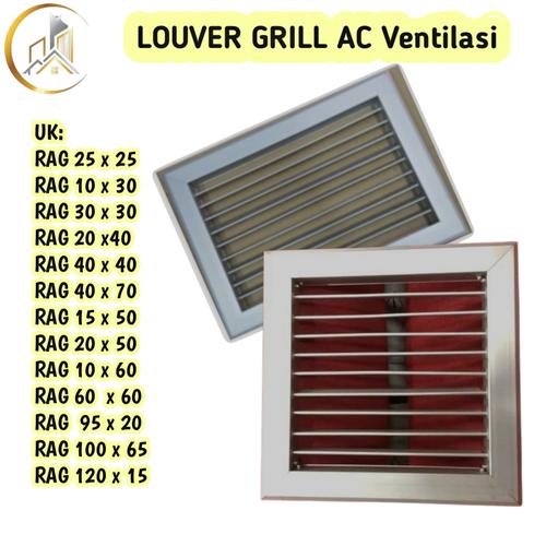 Jual Louver Grill Uk. 30 X 50 Cm (Bisa Custom Ukuran) exhaust AC ventilasi - 100cm x 65cm ...