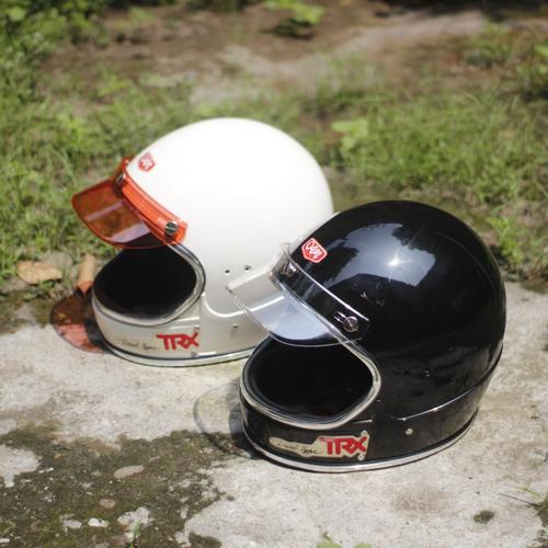 Jual HELM TRX CUSTOM WHITE & BLACK - Hitam, S - Kab. Mojokerto ...