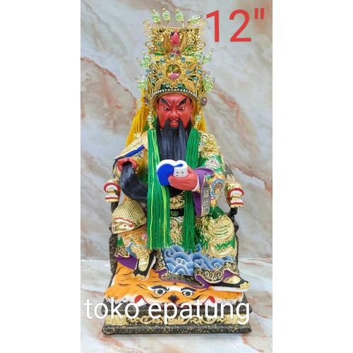 Jual patung dewa Kwan Kung / Kwan Kong - kayu taiwan - 12 inch -l ...