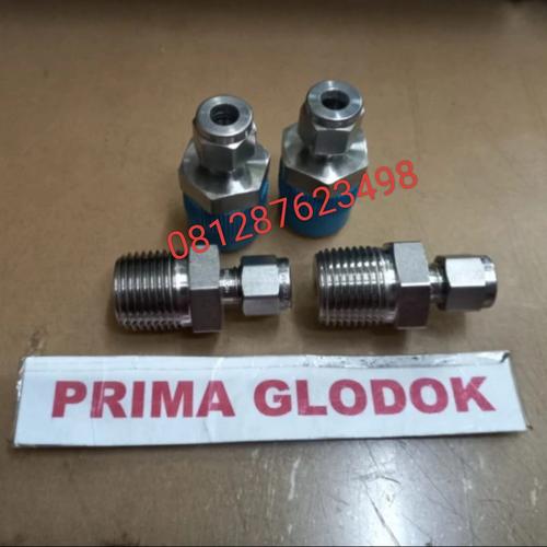 Jual male connector swagelok ss316 ss-400-1-12/male connector 1/4"od x 3/4mnpt - Jakarta Barat ...