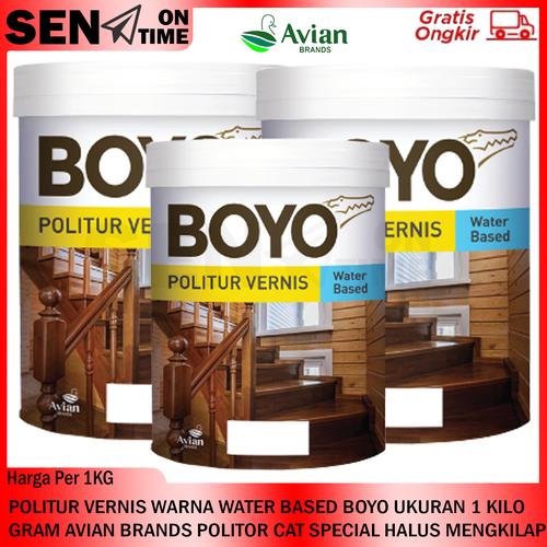 Jual POLITUR BOYO WARNA UKURAN 1KG KILO KILOGRAM CAT KAYU CET VERNIS ...