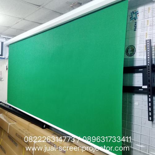 Jual layar green screen elektrik 332cm x 295cm green screen motorized ...