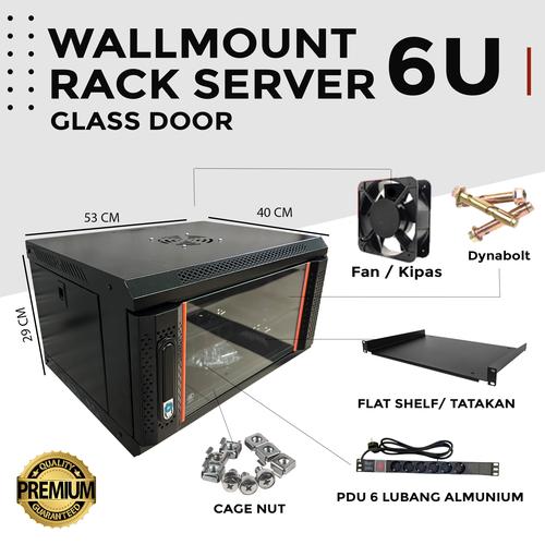 Jual Wallmount rack 6U / Rack server 6U /Rack 6U - 6U+FAN+TATAKAN ...