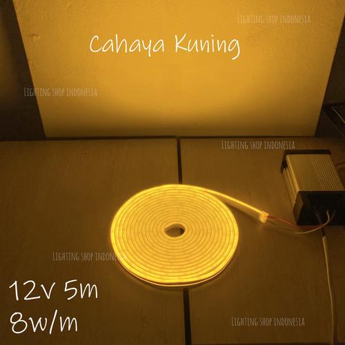 Jual Lampu strip led neon flex 5 meter Dc 12 volt flexible strip light ...