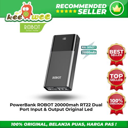 Jual PowerBank ROBOT 20000mah RT22 Dual Port Input & Output Original ...