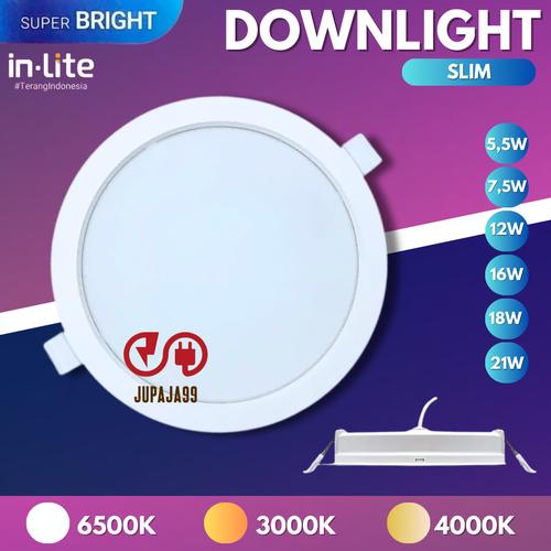 Jual LAMPU LED PLAFON INLITE SLIM DOWNLIGHT 5,5W 5,5 WATT INDS602R ...