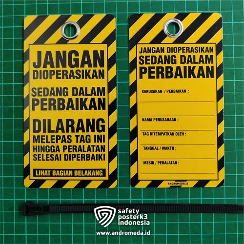 Jual Tag Loto : Jangan Dioperasikan Sedang Dalam Perbaikan, Kuning ...