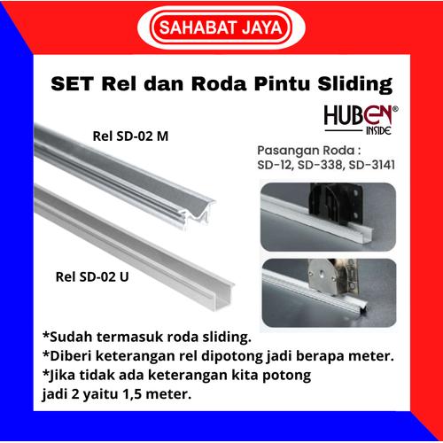 Jual SET Rel dan Roda Pintu Lemari Sliding Rel SD-02 U dan M HUBEN - Putih - Kota Surabaya ...