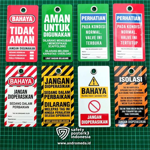 Jual Safety Tag LOTO: Bahaya, Aman, Tidak Aman, Valve Merah, Valve ...