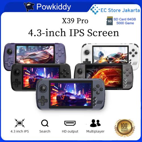 Promo POWKIDDY X39 Pro Handheld Video Game Console Retro 4.3 Inch IPS ...
