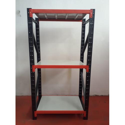 Jual Rack Gudang Besi KS1020 Hitam Starter 2M Panjang 1 Meter Light ...