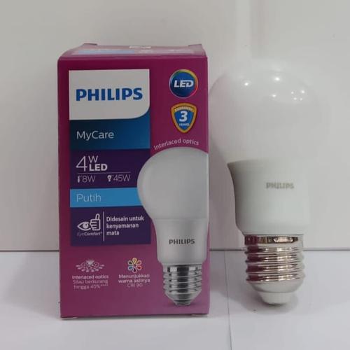 Jual Lampu Led Philips Mycare 4 Watt 4W Cahaya Putih 6500K dan ...