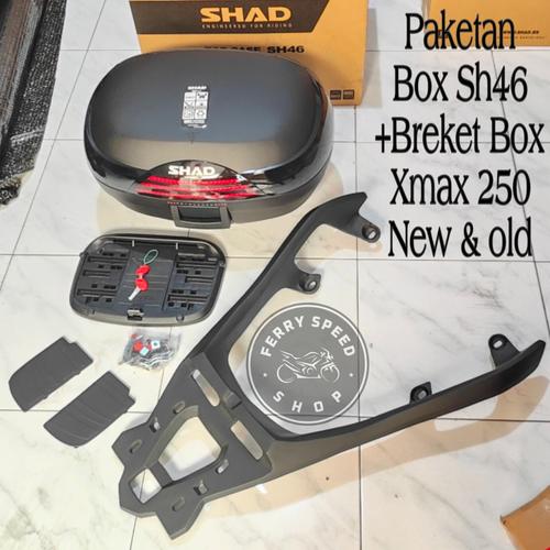 Jual Paketan Box Shad Sh46 Sh 46 Plus Bracket Breket Box Xmax 250 new ...