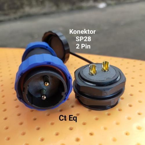 Jual Konektor SP28 2 Pin Plug n Socket IP68 Panel Mount konektor Steker ...