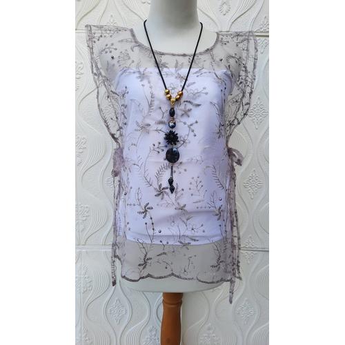 Jual Terbaru Outer Brokat Rompi Tali Samping Vest Rompi Brukat Lace ...