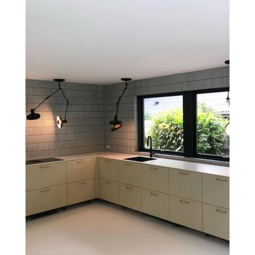 Jual Backsplash Tile Dapur Modern - Venus Pottery Striped Concave ...