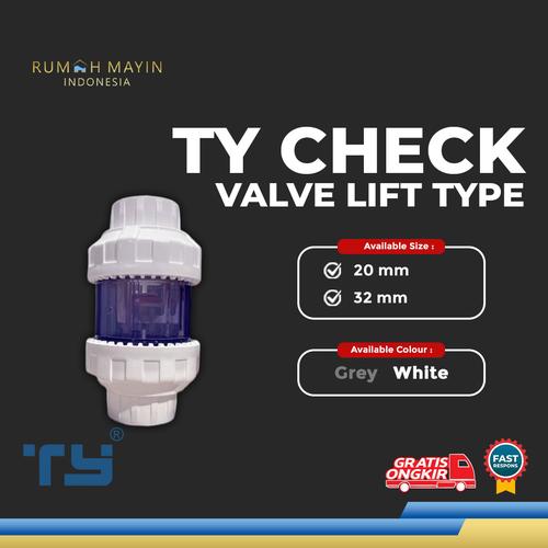 Jual TY Aquarium Check Valve Lift Type Transparan Pipa PipeU–PVC by 3 ...