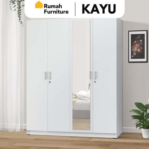 Promo MADI Lemari Pakaian FULL KAYU Putih Wardrobe Modern Minimalis ...