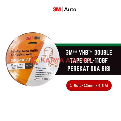 Jual Double Tape 3M VHB Tape 12mm x 4,5m ORIGINAL Isolasi Bolak Balik ...