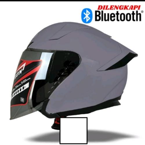 Jual HELM ALV GENOS BLUETOOTH SOLID STONE GREY - BLACK DOFF, L - Kab ...