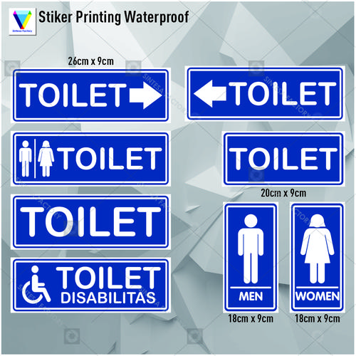 Jual R11 Stiker Toilet Sticker Toilet Men Woman - MEN 18cm x 9cm - Kota ...