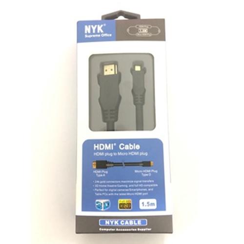 Jual Cable micro hdmi D to hdtv A nyk 1.5 meter 1.5m gold net 1080p FHD ...