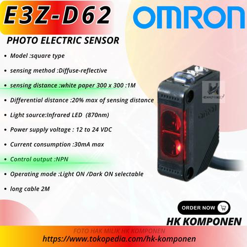 Jual E3Z-D62 Omron / Photo sensor Dc square / photo electric sensor NPN - Jakarta Barat - HK ...