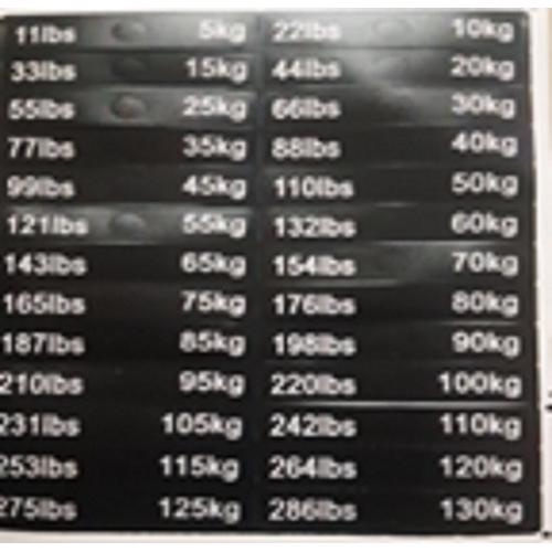 Jual Stiker Label Plat Beban Weight Stack Original Import - 100 KG ...
