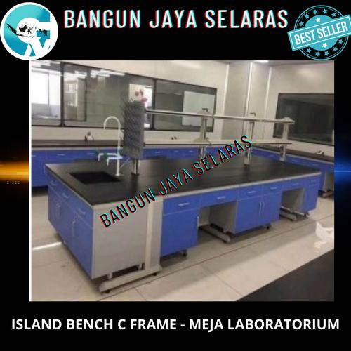 Jual ISLAND BENCH C FRAME - MEJA LABORATORIUM - PACKING KAYU - Kab ...