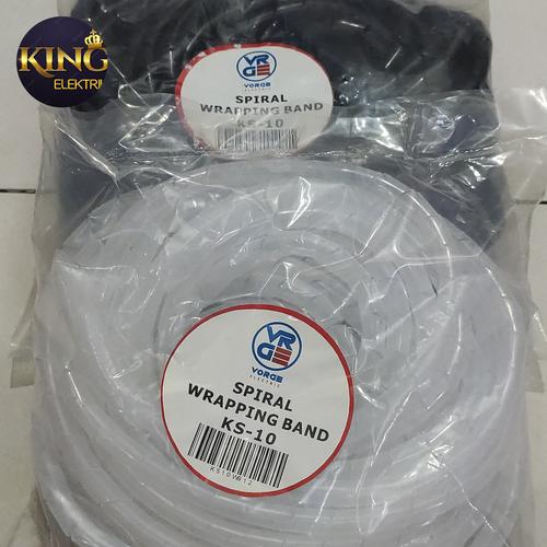Jual cable Spiral wrapping band ks10 / kabel pelindung hitam putih KS ...