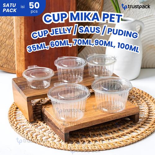 Jual [50 PCS] Cup Jelly Puding Mika Sambal Sauce Agar Pudding Belimbing ...