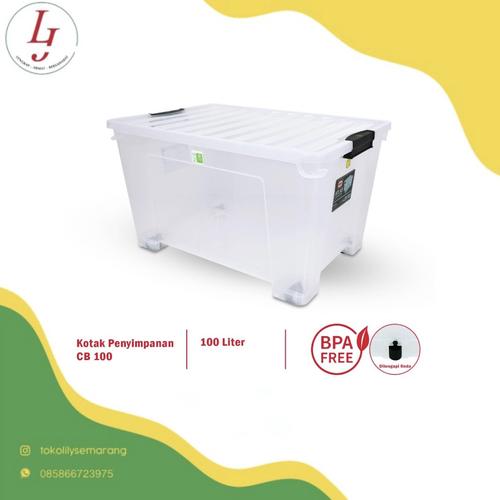 Promo Kontainer Box Plastik Transparan Shinpo Atlas 100 Liter (CB 100 ...