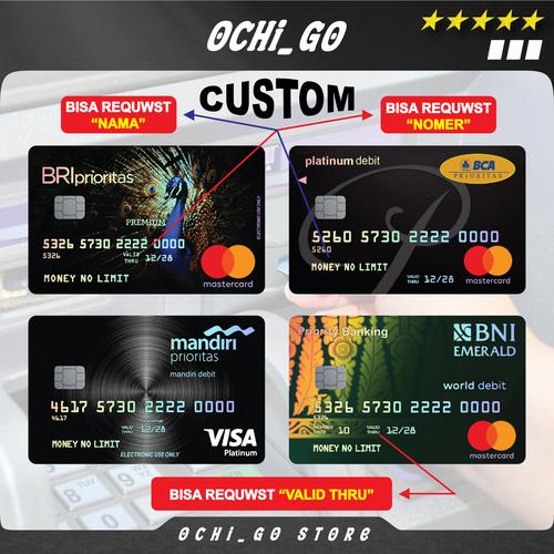 Jual Stiker Kartu Atm Garskin Skin Card Custom Bank Prioritas Hologram ...
