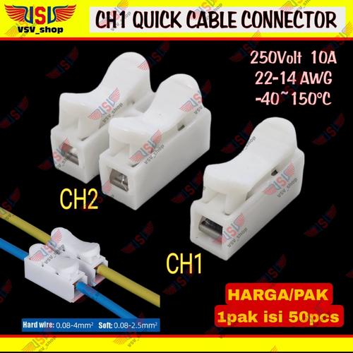 Jual Konektor Kabel 1pin 2pin Sambungan Kabel Listrik Spring Terminal ...