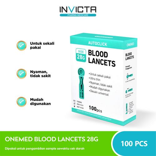 Jual Onemed Blood Lancet 28G Autoclick / Jarum Lancet - Isi 100 - Kota ...