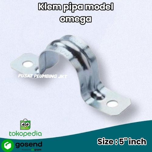Jual Klem Omega 5" inch / Claim pipa dinding 5" inch / Hanger Clamp ...