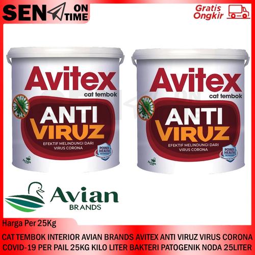Jual AVIAN BRANDS AVITEX ANTI VIRUZ VIRUS CORONA COVID-19 CAT TEMBOK ...