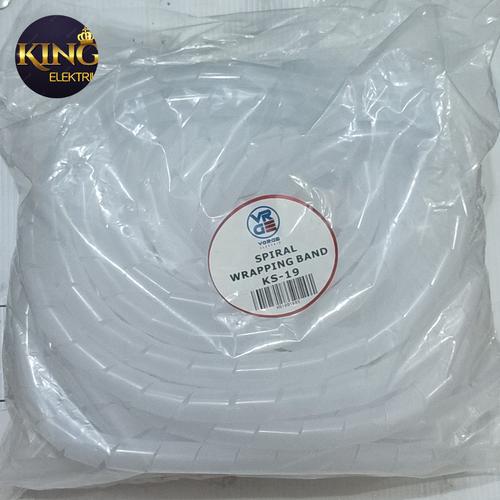 Jual cable Spiral wrapping band ks19 / kabel pelindung hitam putih KS ...
